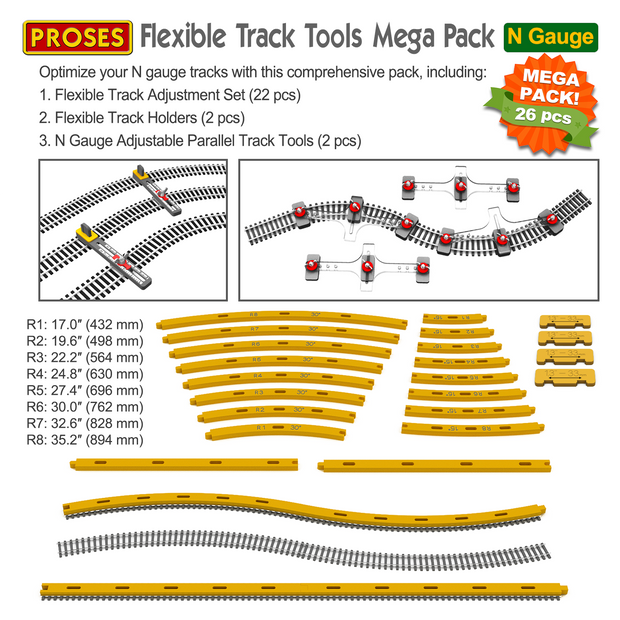 N Gauge Flexible Track Laying Mega Pack – Proses Hobby Shop