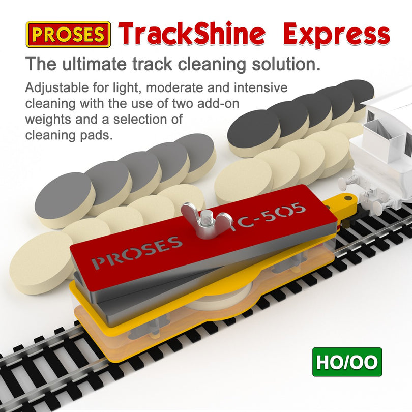 TSE-101 TrackShine Express HO Track Cleaning Car – Proses Hobby Shop
