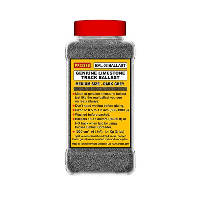 1.4 Kg (3 lbs) Authentic Limestone Ballast HO/OO (Dark Grey) – Proses ...
