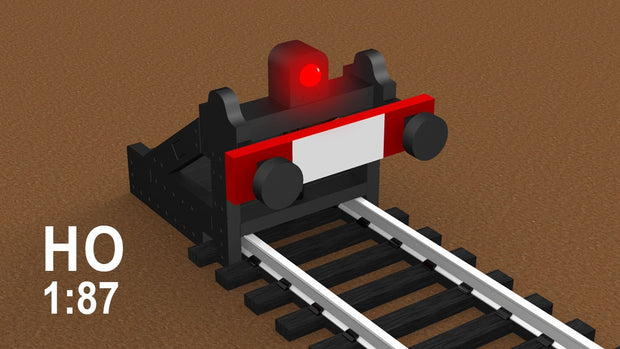HO 1:87Scale Buffer Stop w/Flashing Light – Proses Hobby Shop