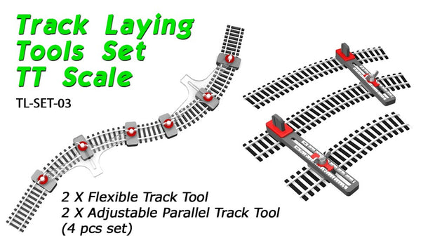 Adjustable Parallel Track and Flexible Track Tools For TT Scale Tracks ...