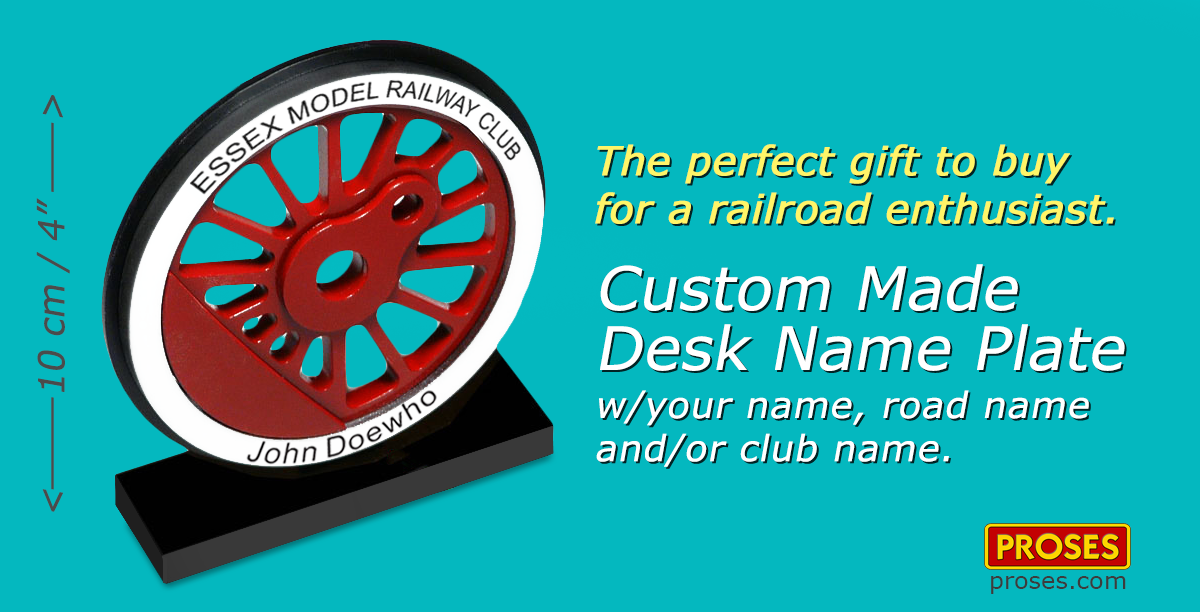 Railroader's Name Plate w/Your Name, Club and/or Road Name – Proses ...