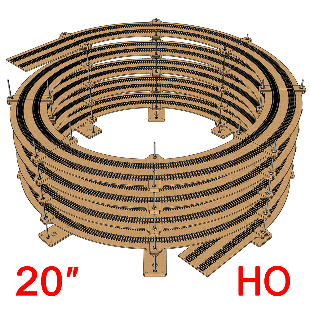 HO Scale Single/Double Track Helix for radius 18", 20", 22" tracks ...